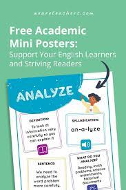Grab These Academic Vocabulary Mini Posters for Your English Learners ...