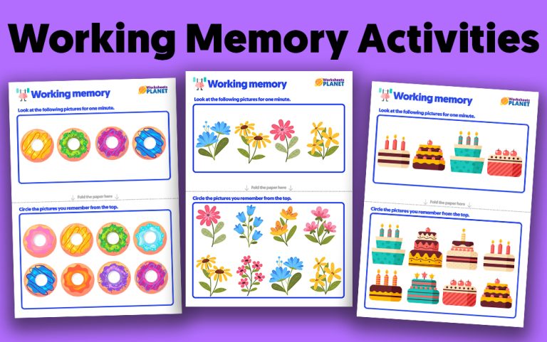 Working Memory in Kids (Printable Resources and Activities) - Pedagogue